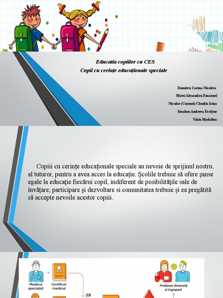 Particularităţi Ale Educării Copiilor Cu CES PREZENTARE | PDF