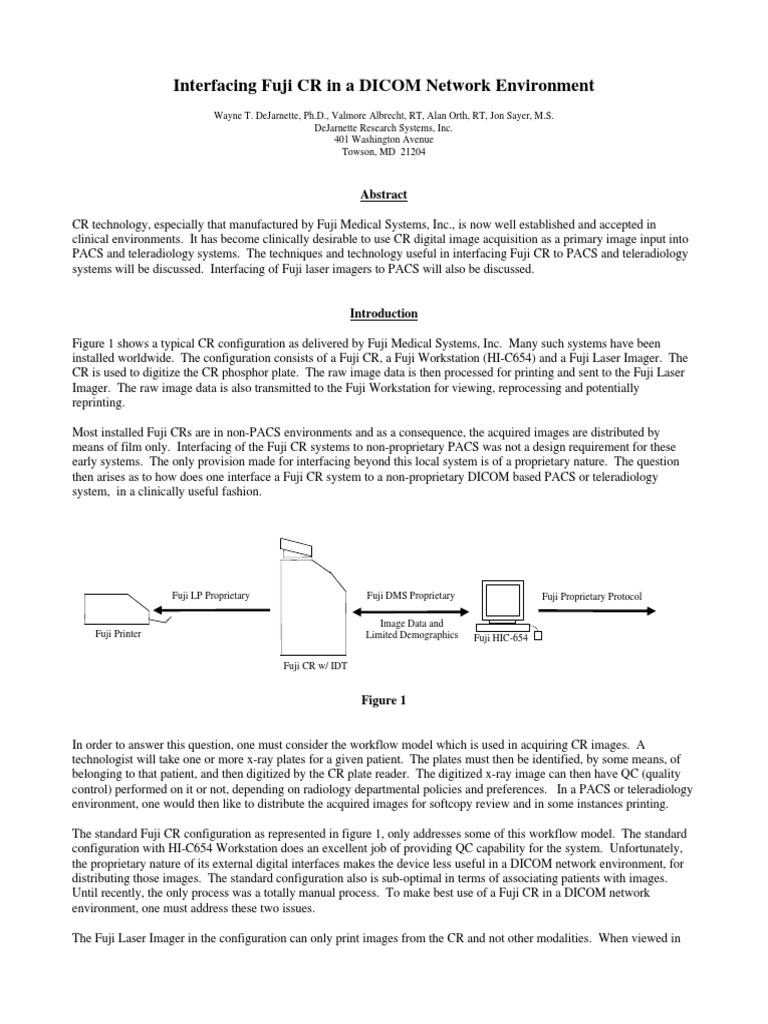 Interfacing Fuji CR in A DICOM Network Environment | PDF | Computing | Information Age