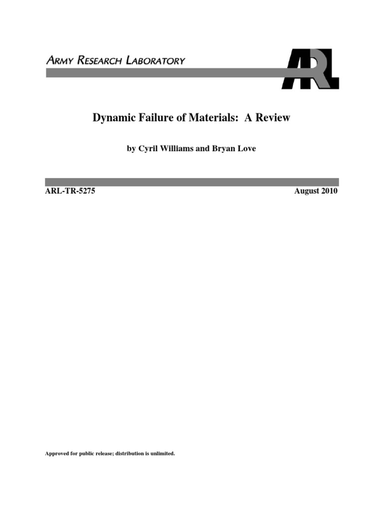 Dynamic Failure of Materials A Review | PDF | Fracture Mechanics | Fracture