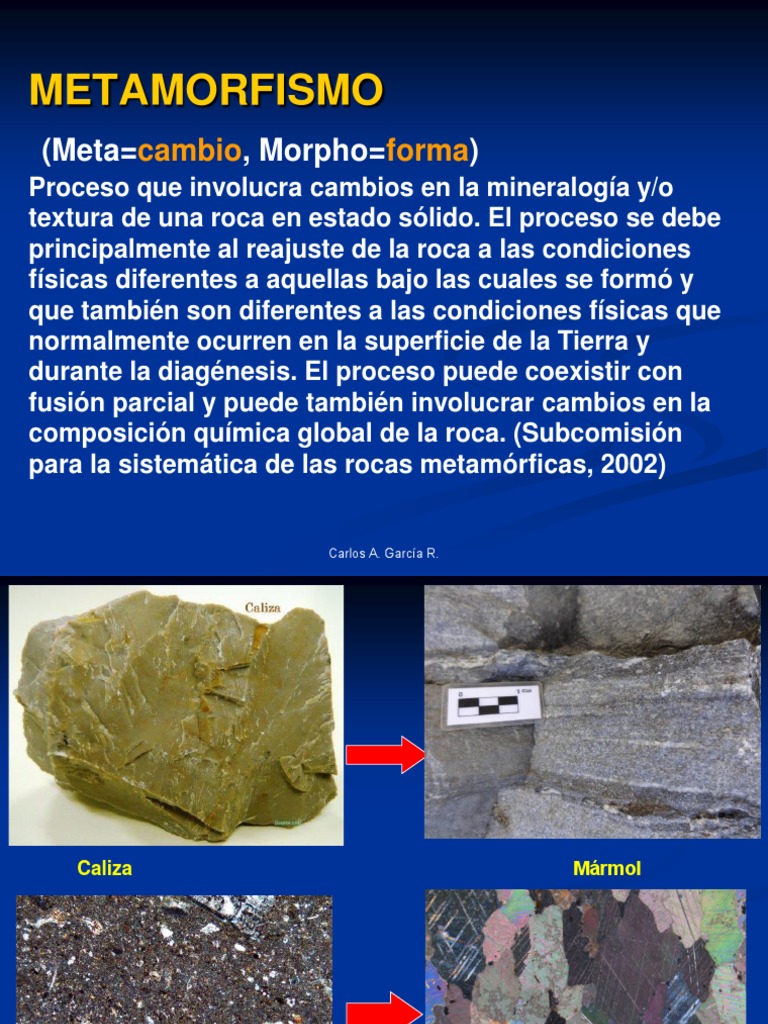 Cgarciar - Tema 1a 2 3 CONCEPTOS, TIPOS DE METAMORFISMO1 | PDF | Roca ...