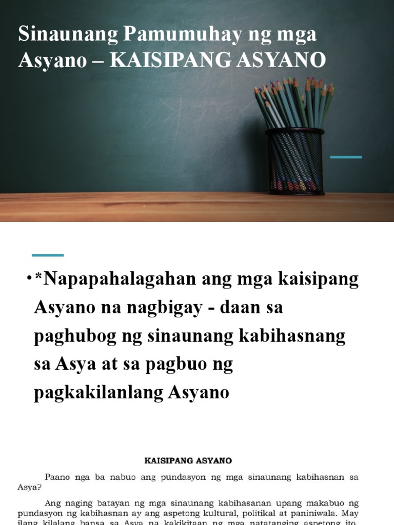 Sinaunang Pamumuhay NG Mga Asyano | PDF