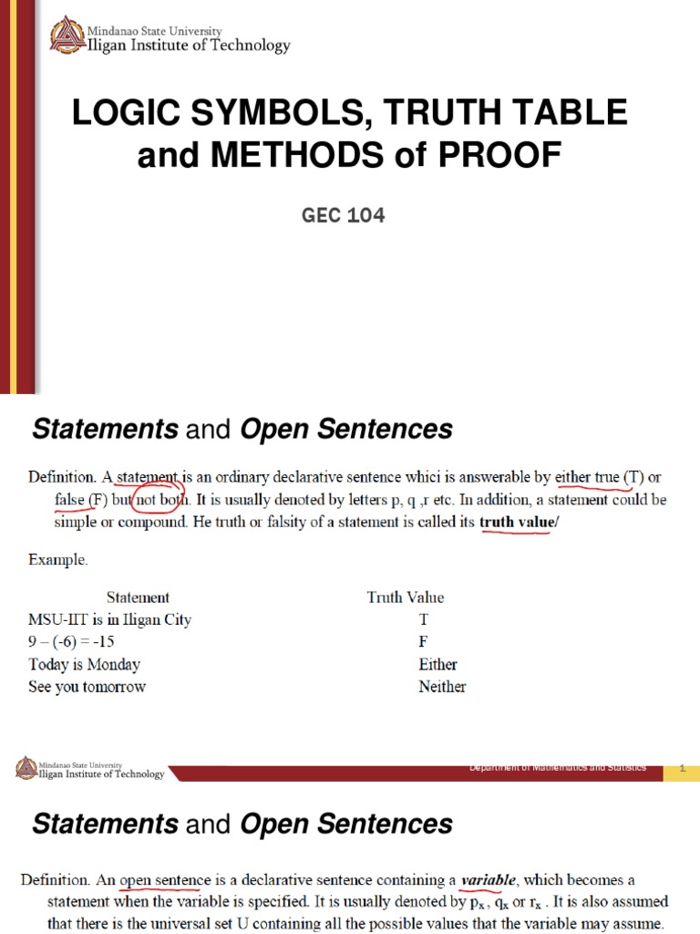 Logic Symbols and Proof Methods Guide | PDF | Logic | Mathematics