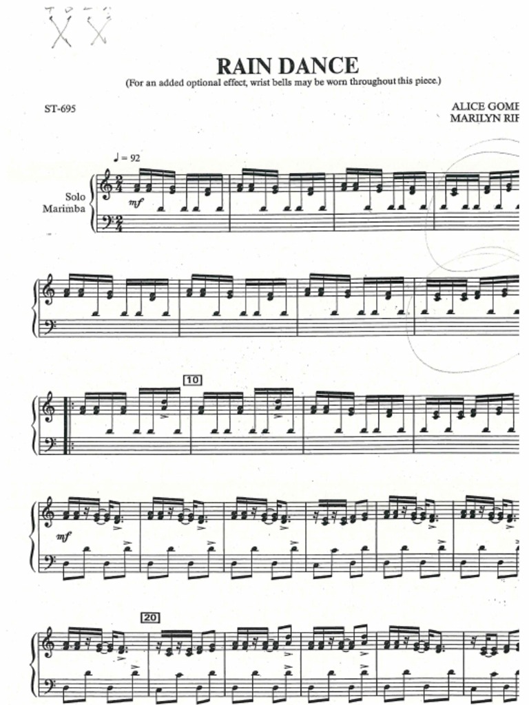 Rain Dance - Marimba Solo | PDF