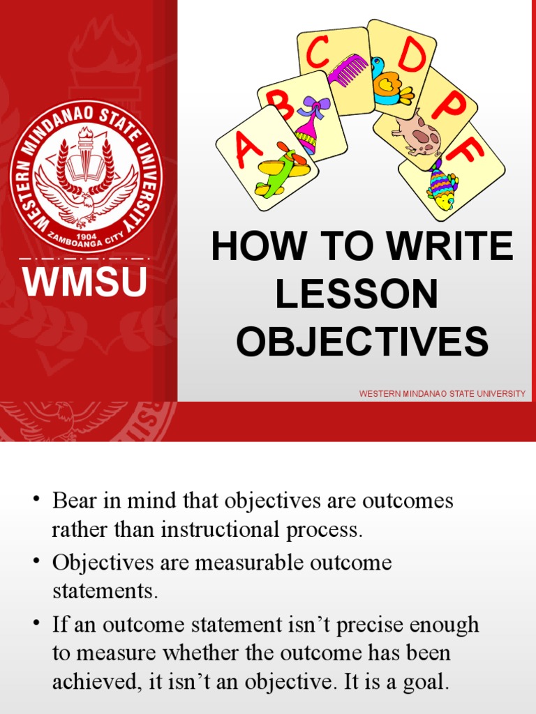 How To Write Lesson Objectives | PDF | Communication | Behavior ...