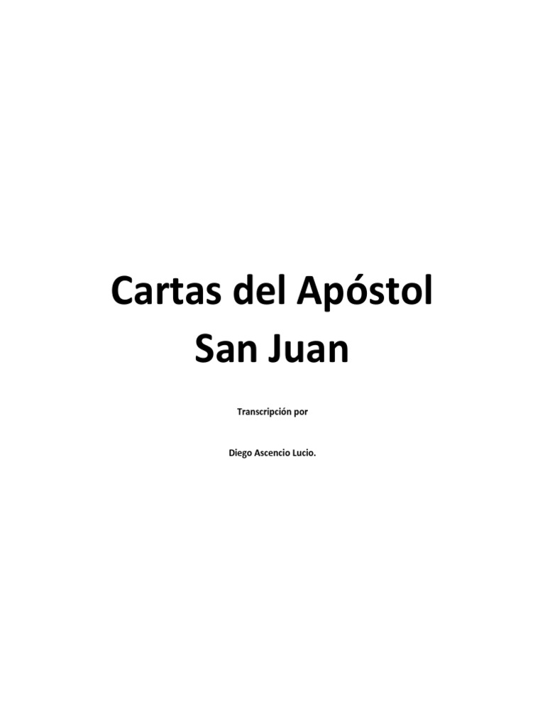 Un llamado al amor fraterno: claves de la Primera Carta de San Juan | PDF | Amor | Pecado