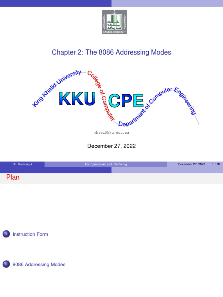 Chapter 2 8086 Adressing Modes | Download Free PDF | Central Processing Unit | Computer Science