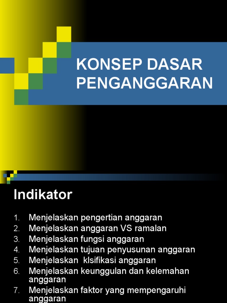 KONSEP DASAR PENGANGGARAN | PDF