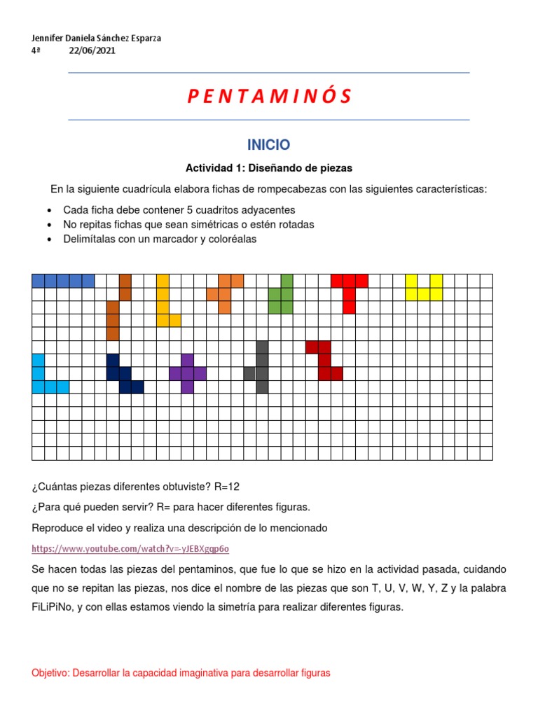 Pentaminós: Inicio | PDF