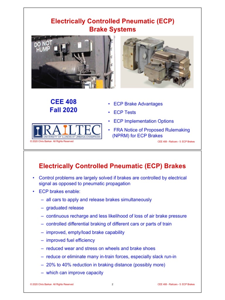 CEE 408-16 Railcars 5 - ECP Brakes-2020 | PDF