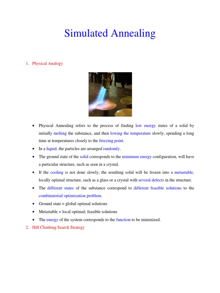 Simulated Annealing Pdf Mathematical Optimization Applied Mathematics