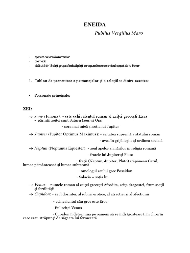 VERGILIUS, Eneida (6 Cânturi) | PDF