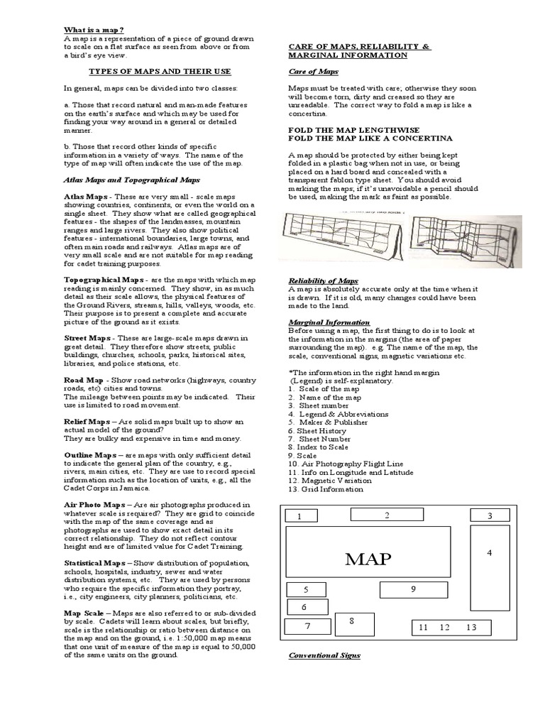 Map Reading for Cadets | PDF | Compass | Map
