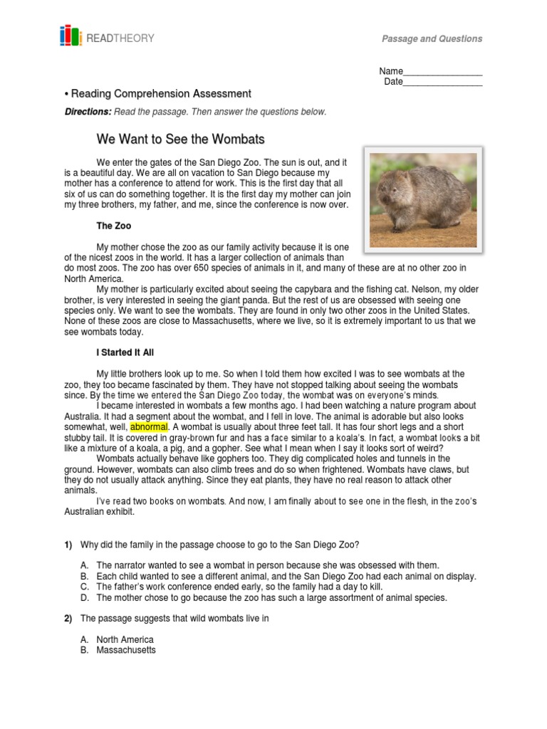 WorkbookEdition 7 We Want To See The Wombats | PDF | Zoo | Koala