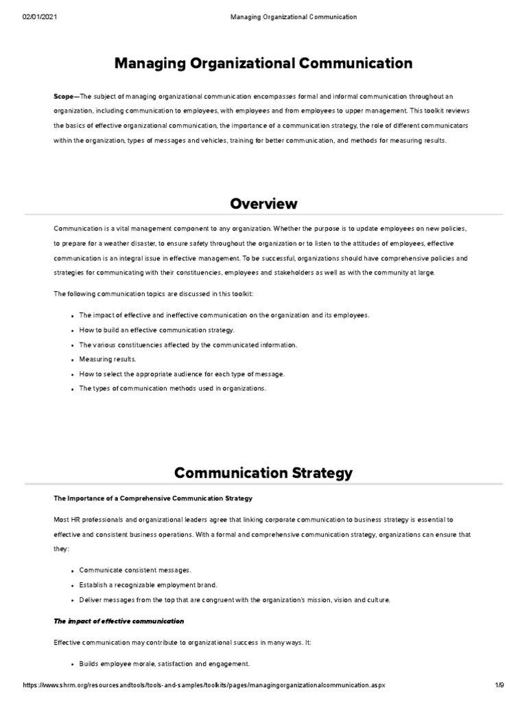 Managing Organizational Communication | PDF | Communication | Social Media
