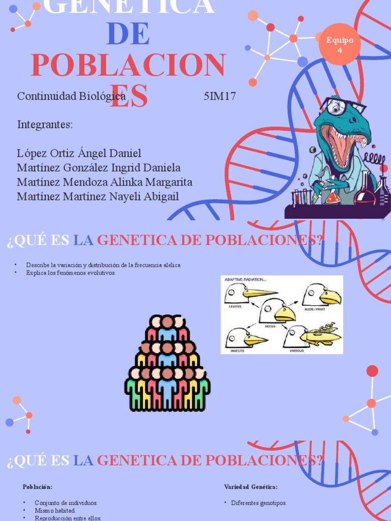 Equipo 4 Genética de Poblaciones | PDF | Evolución | Seleccion natural