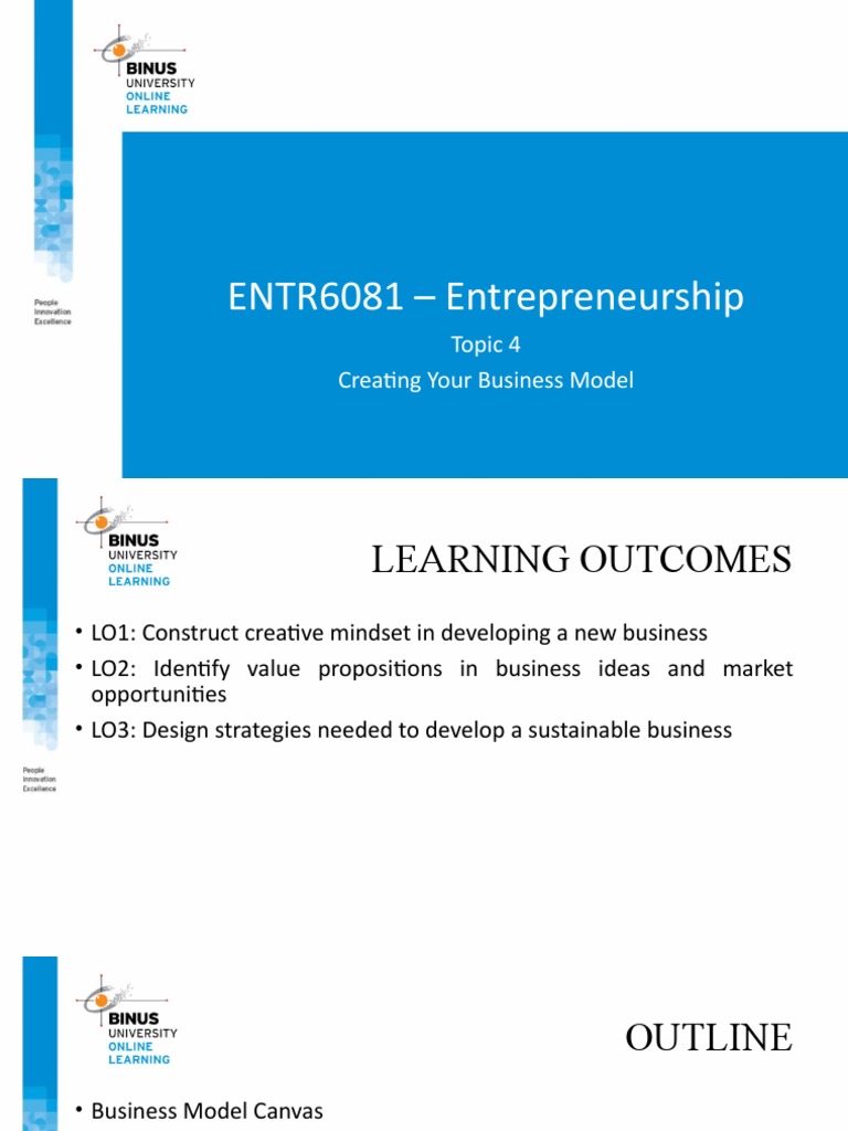 Ppt04 Creating Your Business Model Pdf Business Model Business