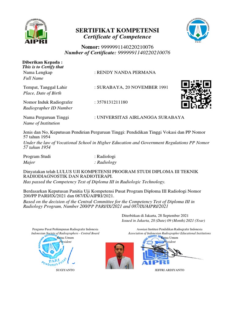 Sertifikat Kompetensi Pdf