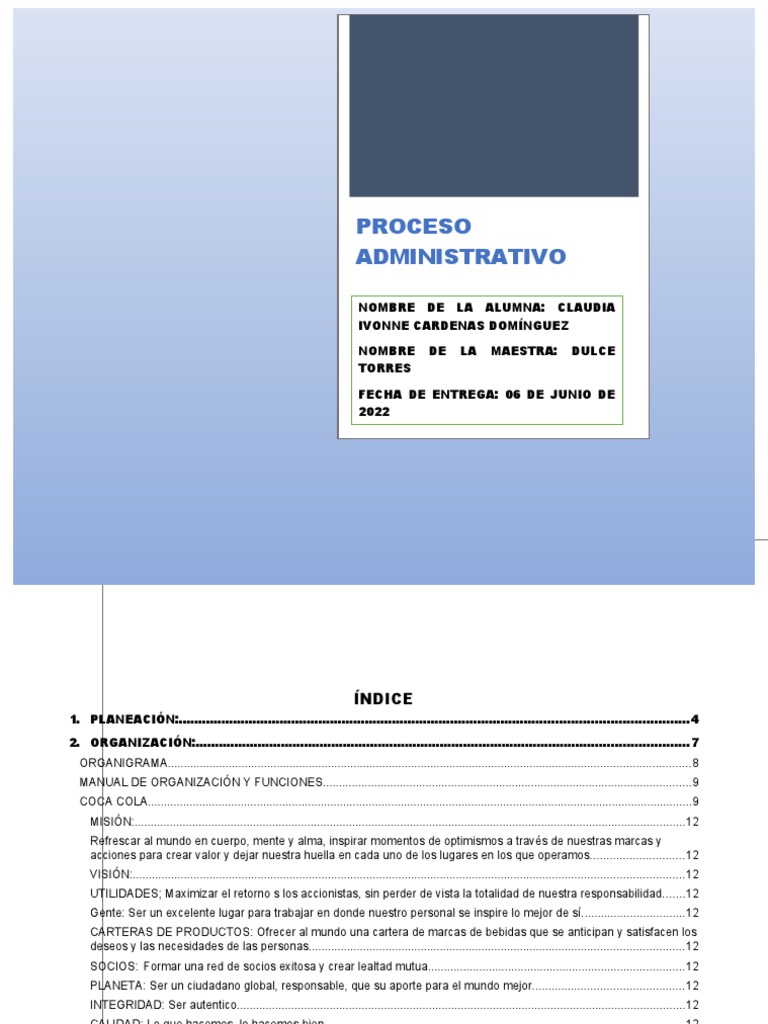 Proceso Administrativo | PDF | Marketing | Calidad (comercial)