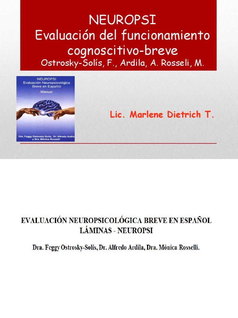 Laminas Neuropsi - MDT | PDF