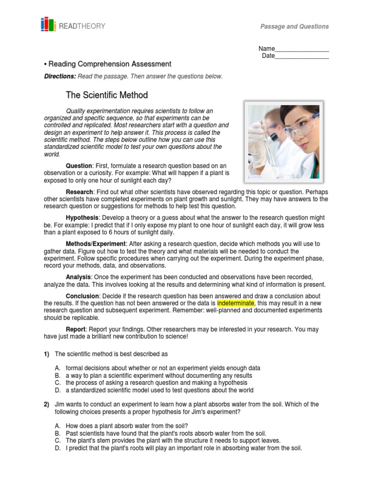 WorkbookEdition 7 The Scientific Method | PDF | Experiment | Scientific ...