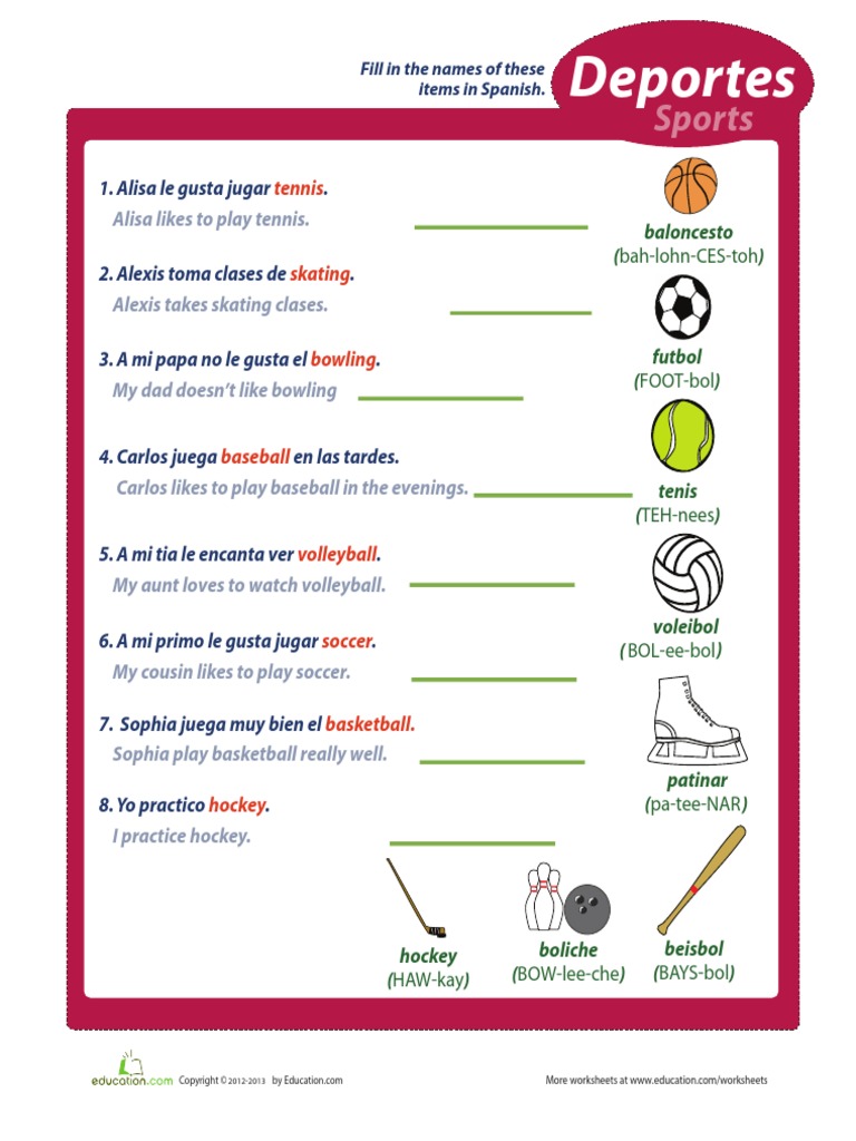 sports-in-Spanish | PDF