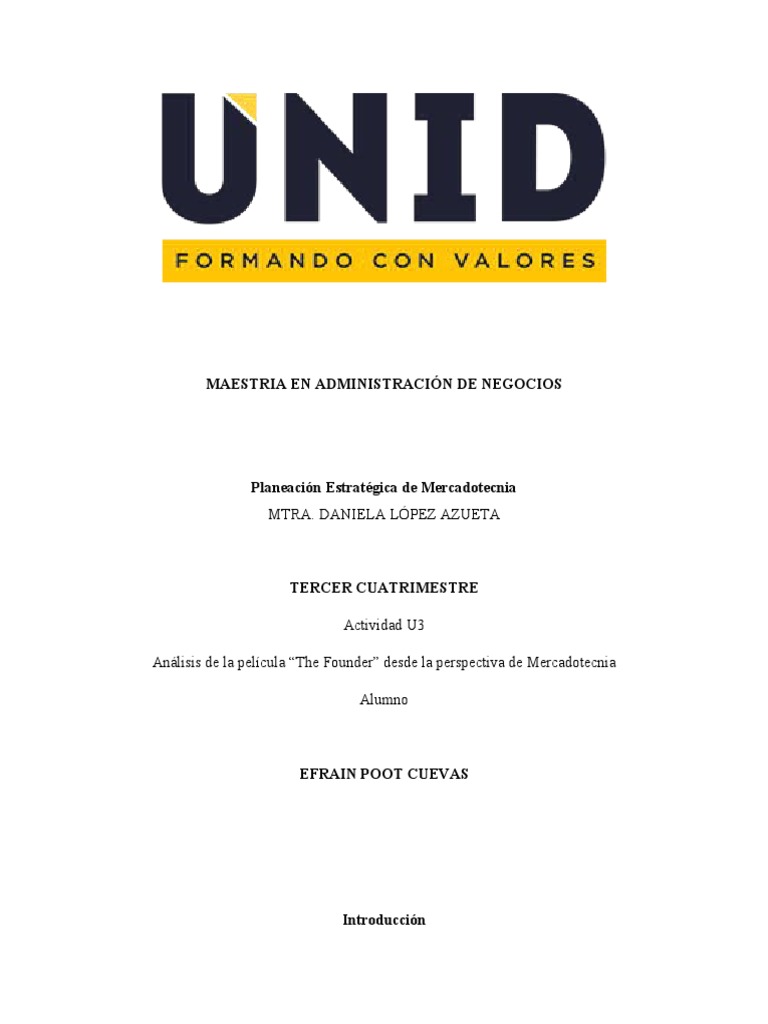 Actividad U3 - Poot - Efrain | PDF | Mc Donald's