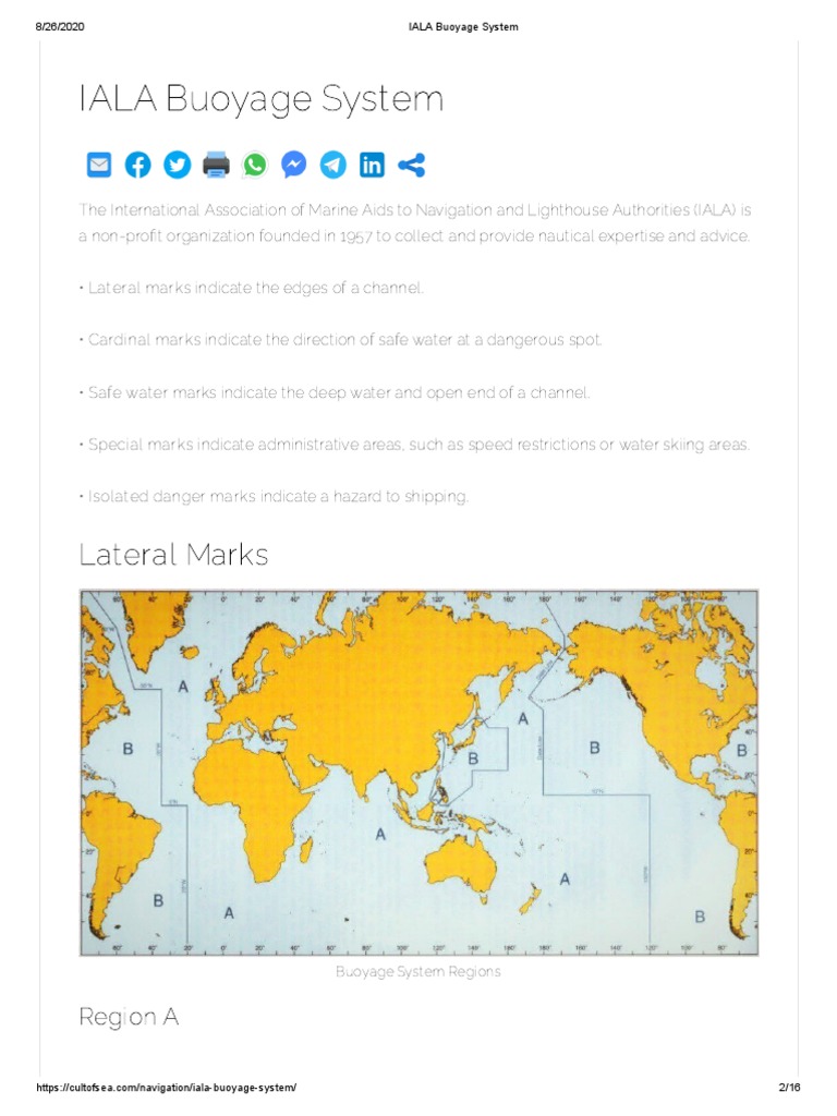 IALA Buoyage System | PDF | Navigation