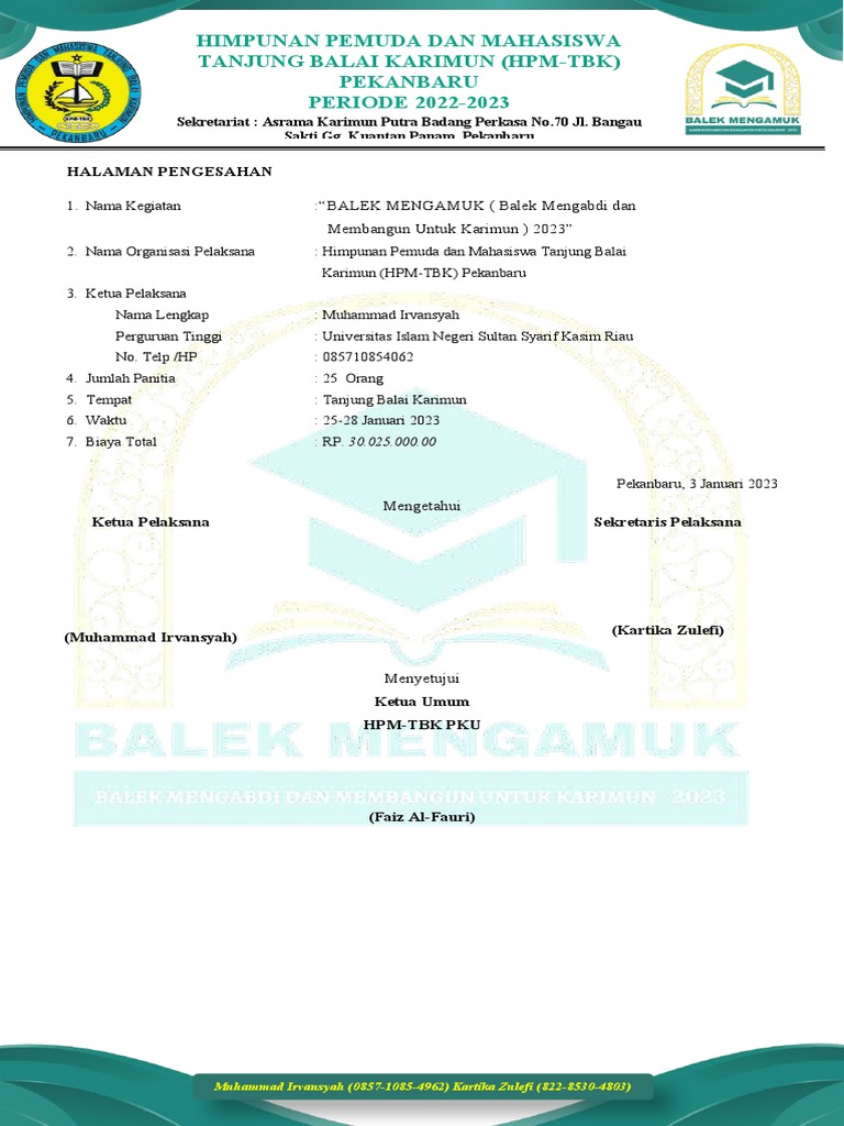 Proposal BM 2023 Siap Print-2 | PDF | Karier & Perkembangan