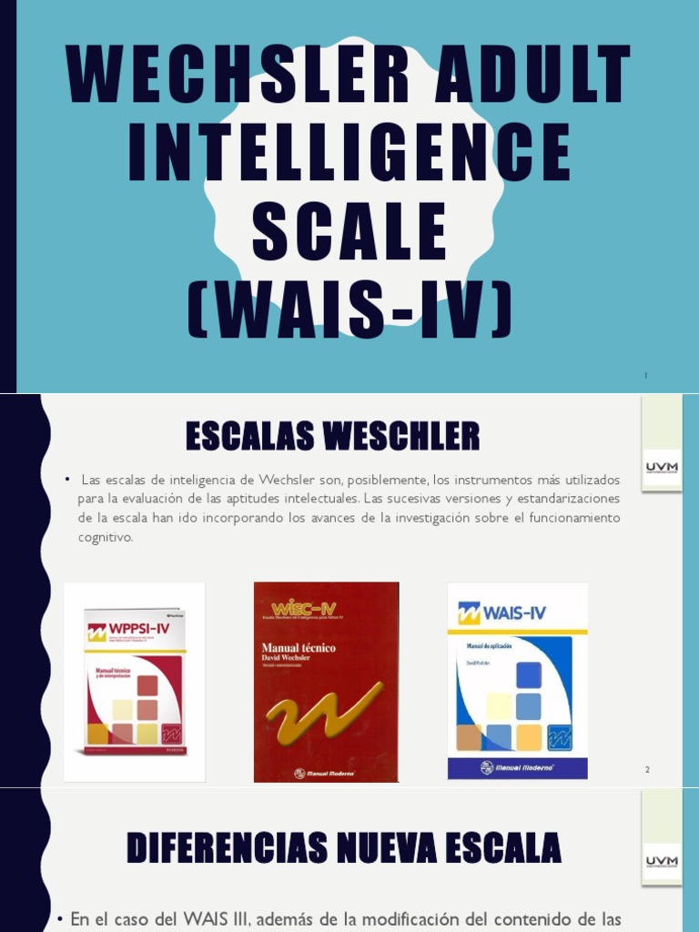 Evaluación Wais Iv | PDF | Escala de inteligencia para adultos de Wechsler | Neurociencia