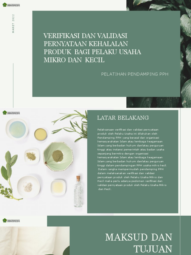 PPT Verval Pernyataan Kehalalan Produk Umk | PDF PPT Verval Pernyataan Kehalalan Produk Umk | PDF