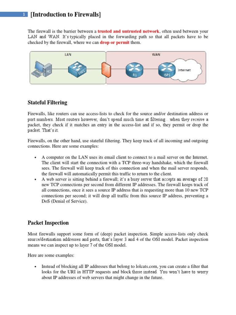 029 Introduction To Firewall Pdf Firewall Computing Internet Protocol Suite