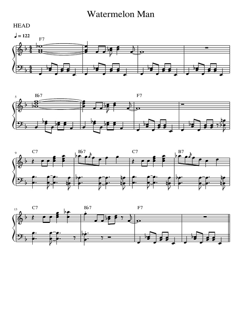Watermelon Man | PDF | Jazz