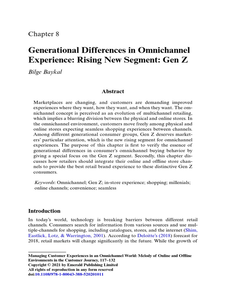 Generational Differences in Omnichannel - Book | PDF | Retail | Online ...