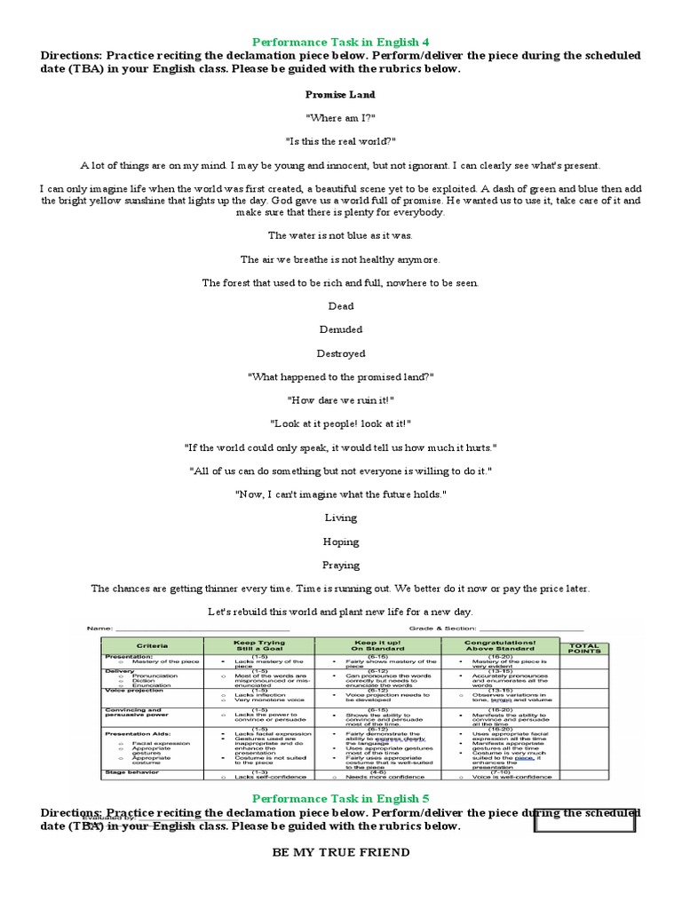 Performance Task Q1 | PDF