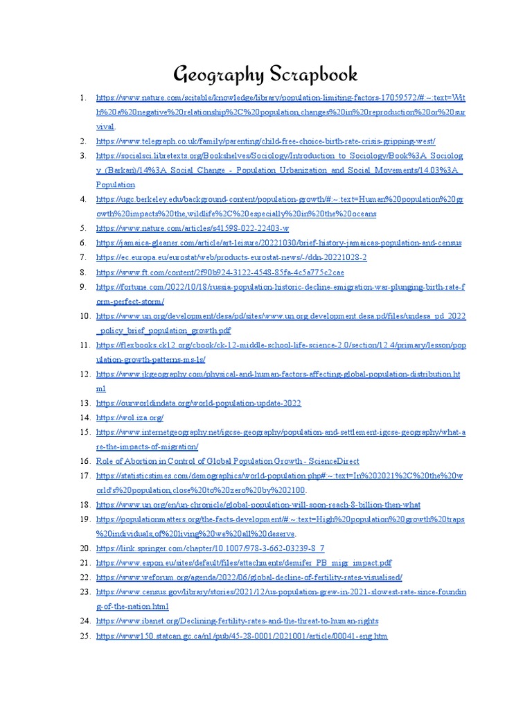 Geography Scrapbook | PDF