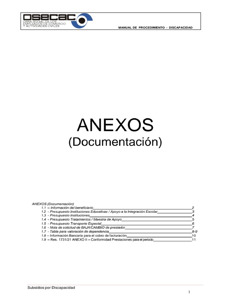 Instructivo Osecac | PDF