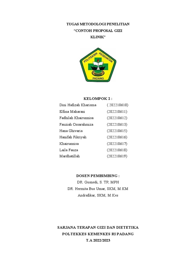 Tugas Metodologi Penelitian Proposal | PDF