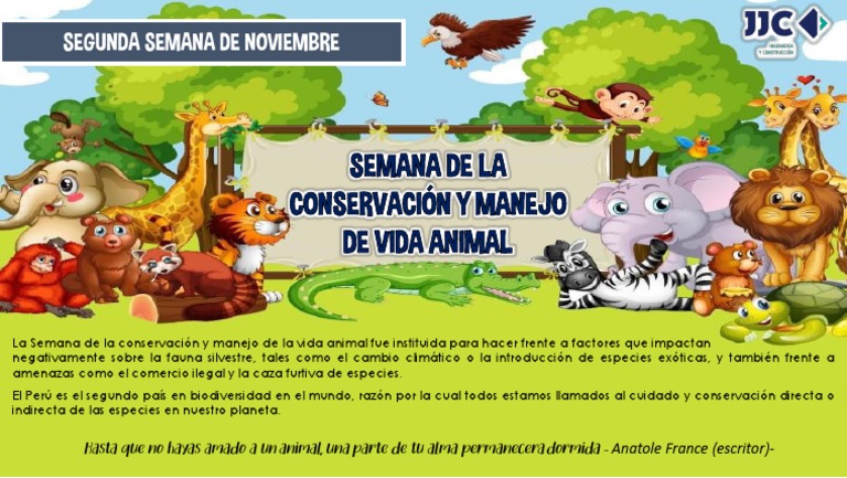 Semana de La Conservación y Manejo de Vida Animal | PDF