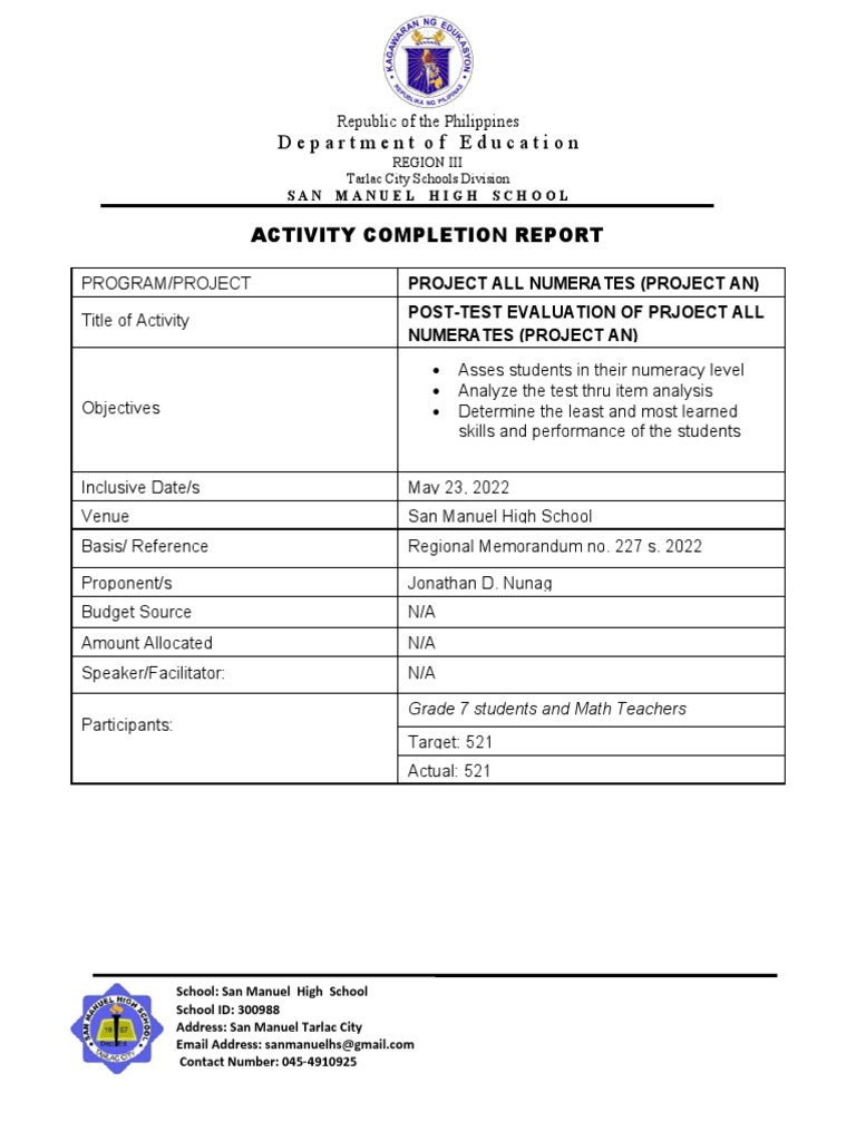 Acr - Post Test | PDF | Learning | Behavior Modification