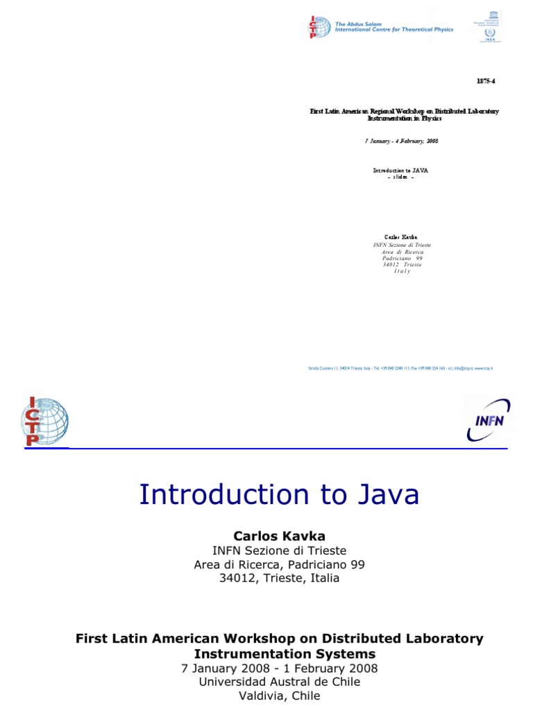 Introduction To JAVA (Slides) | PDF
