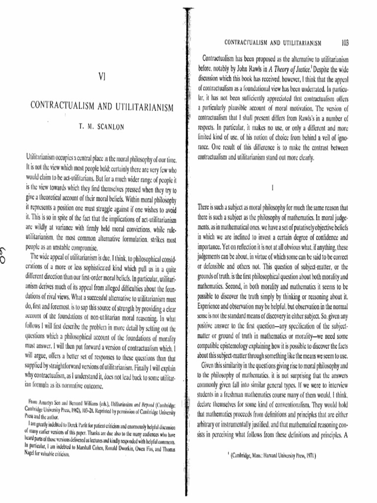 Scanlon Contractualism | PDF