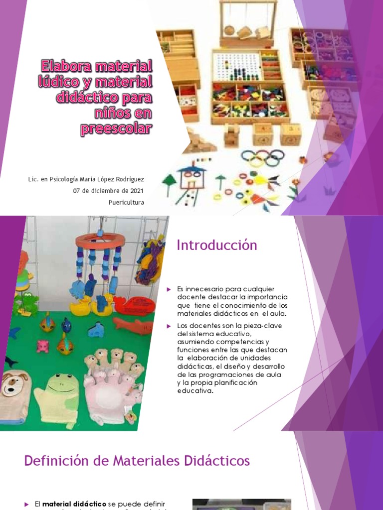 Elabora Material Lúdico y Material Didáctico para Niños | PDF ...