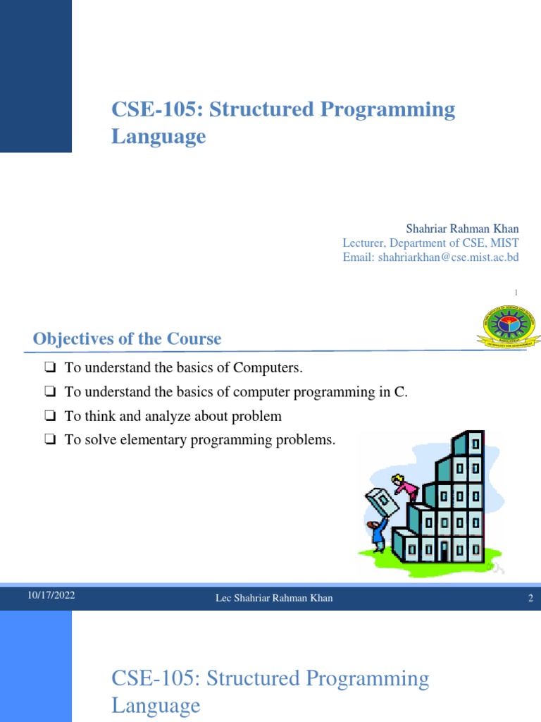 Cse 105 Structured Programming Language If Else Control Flow Pdf Computer Engineering 