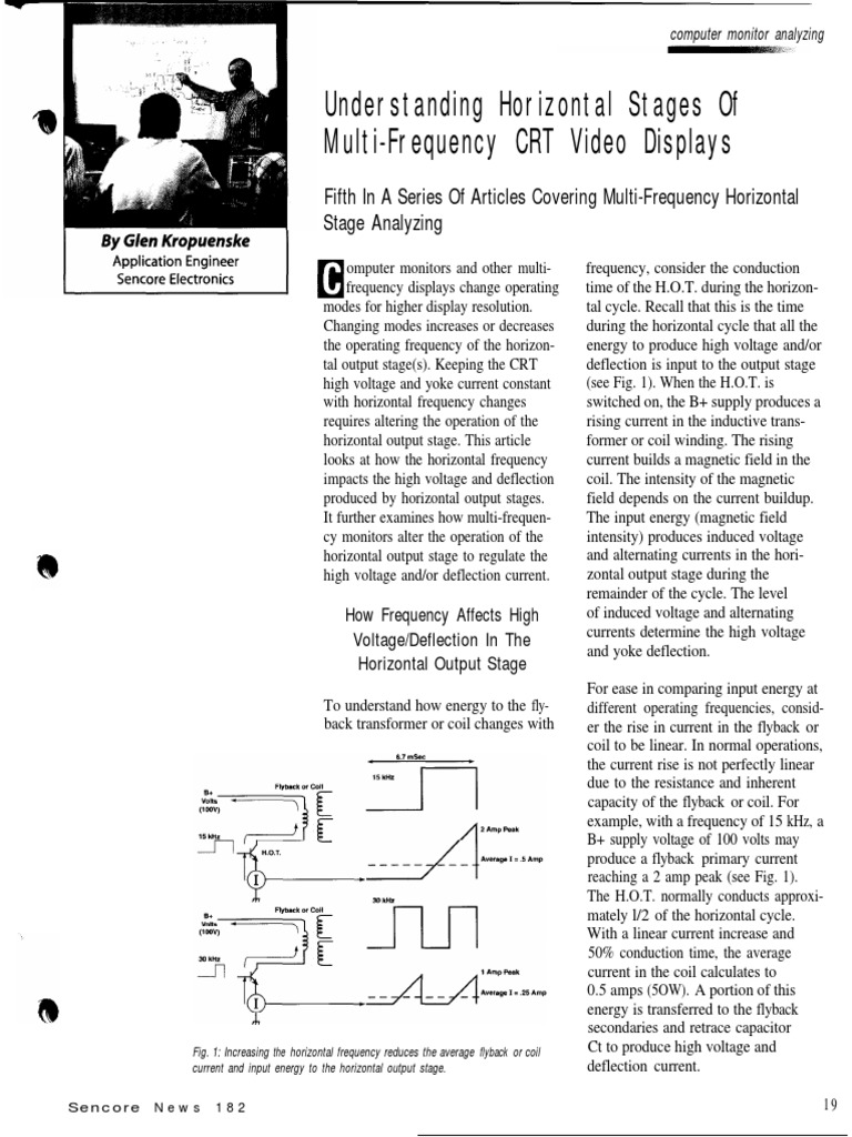 Horizontal Stages of CRT Displays | PDF | Inductor | Capacitor