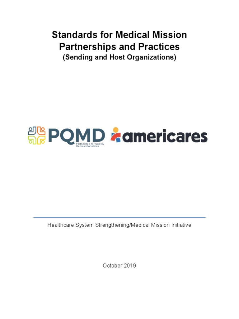 PQMD HSS Medical Mission Guidelines 2019 | PDF | Health Care | Health ...