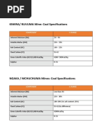 Coal Specifications and Grades Overview | PDF