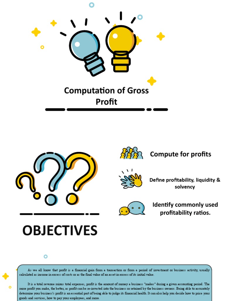 Gross Profit Computation Guide | PDF | Gross Income | Revenue