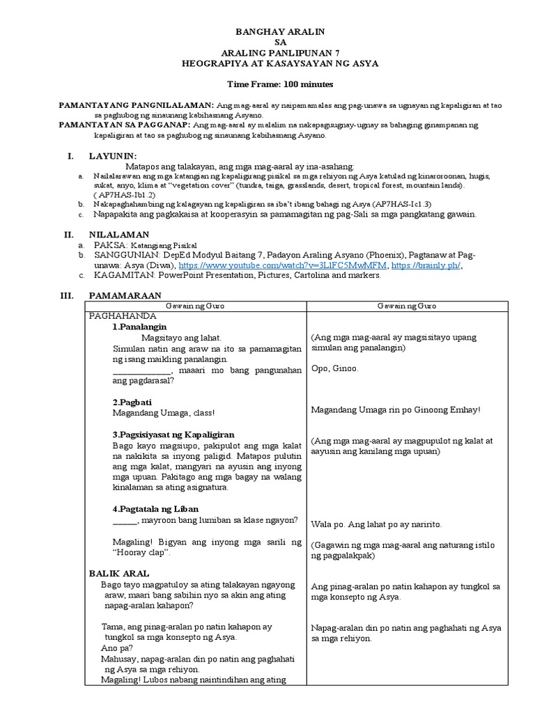 Dlp-Araling Panlipunan | PDF