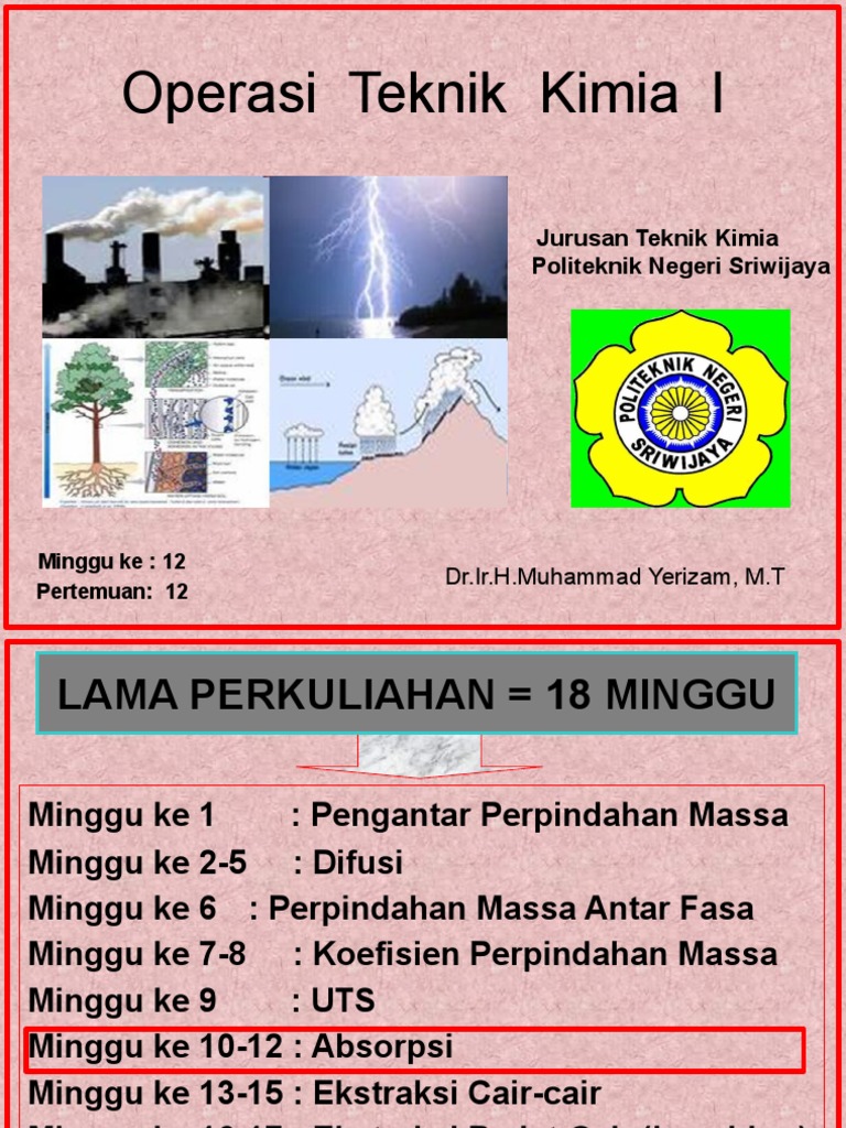 Materi Minggu Ke-12 ABSORBSI (3), ABSORBER-STRIPPER DAN TUGAS KE-10 | PDF