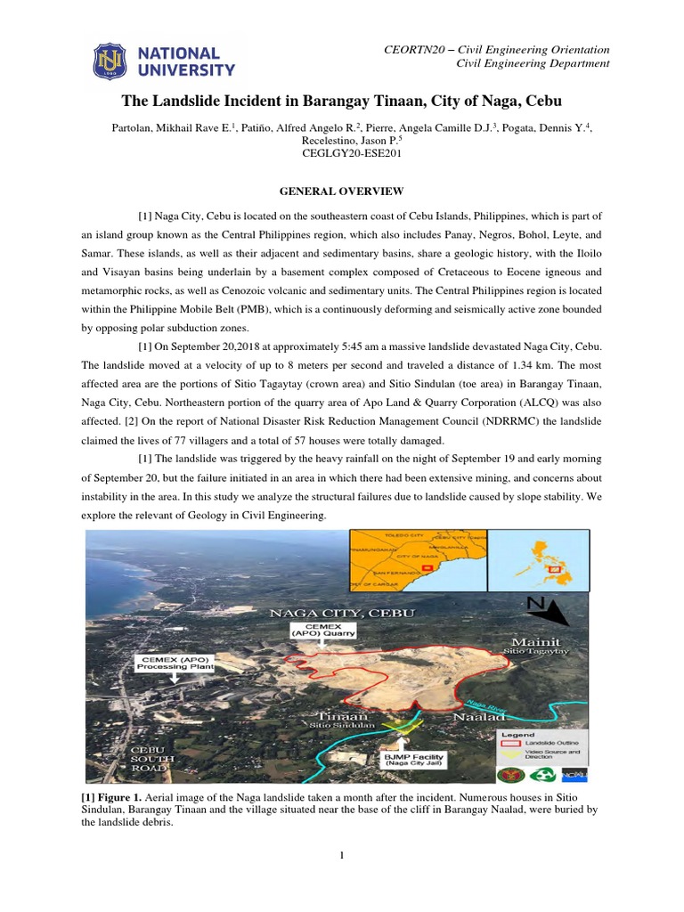 The Landslide Incident in Barangay Tinaan, City of Naga, Cebu: A Case ...